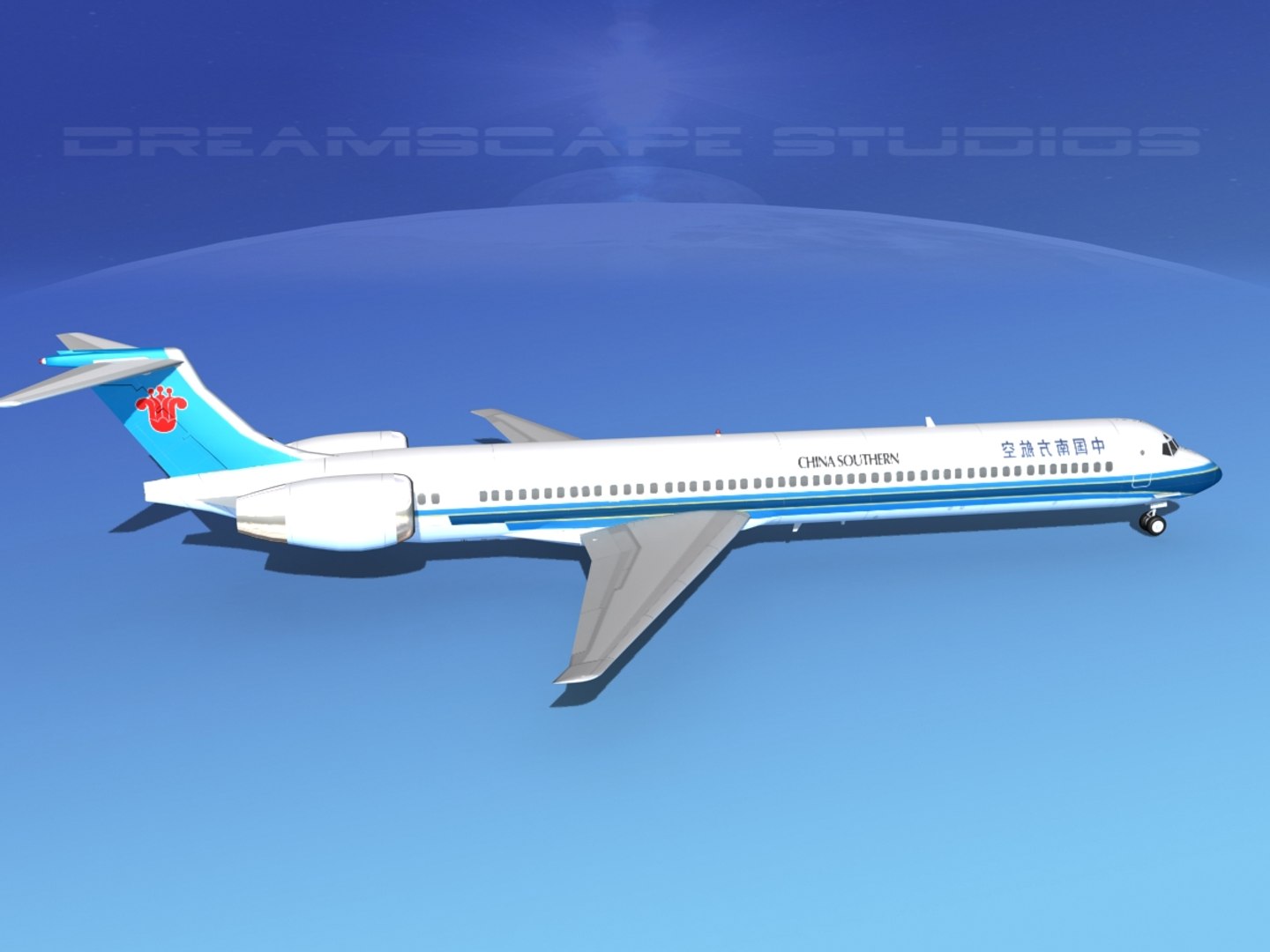3d md-90 jet commercial model
