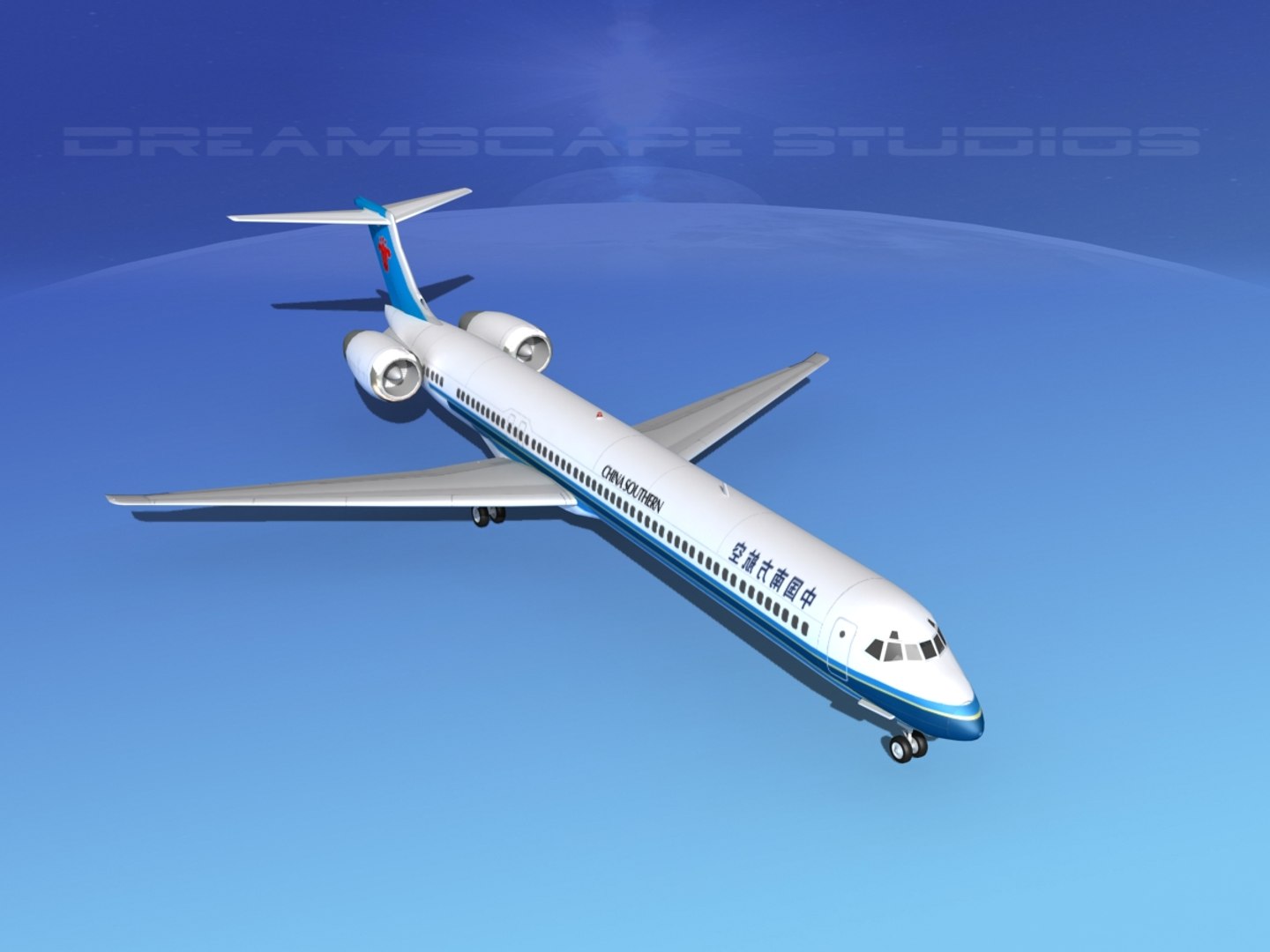 3d md-90 jet commercial model