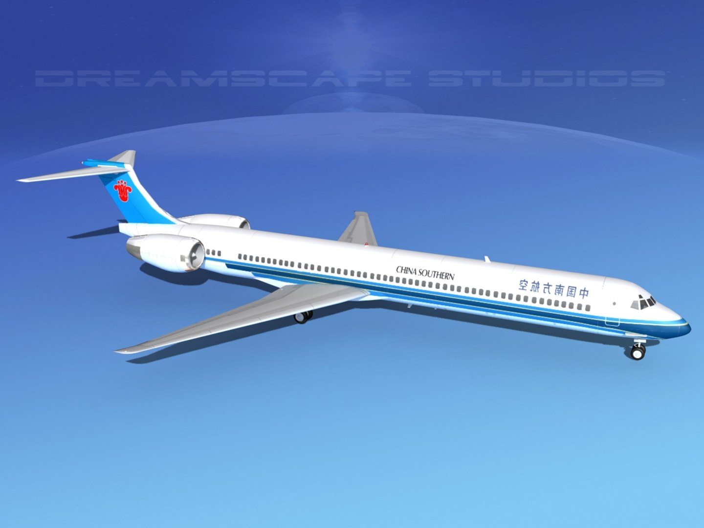 3d md-90 jet commercial model