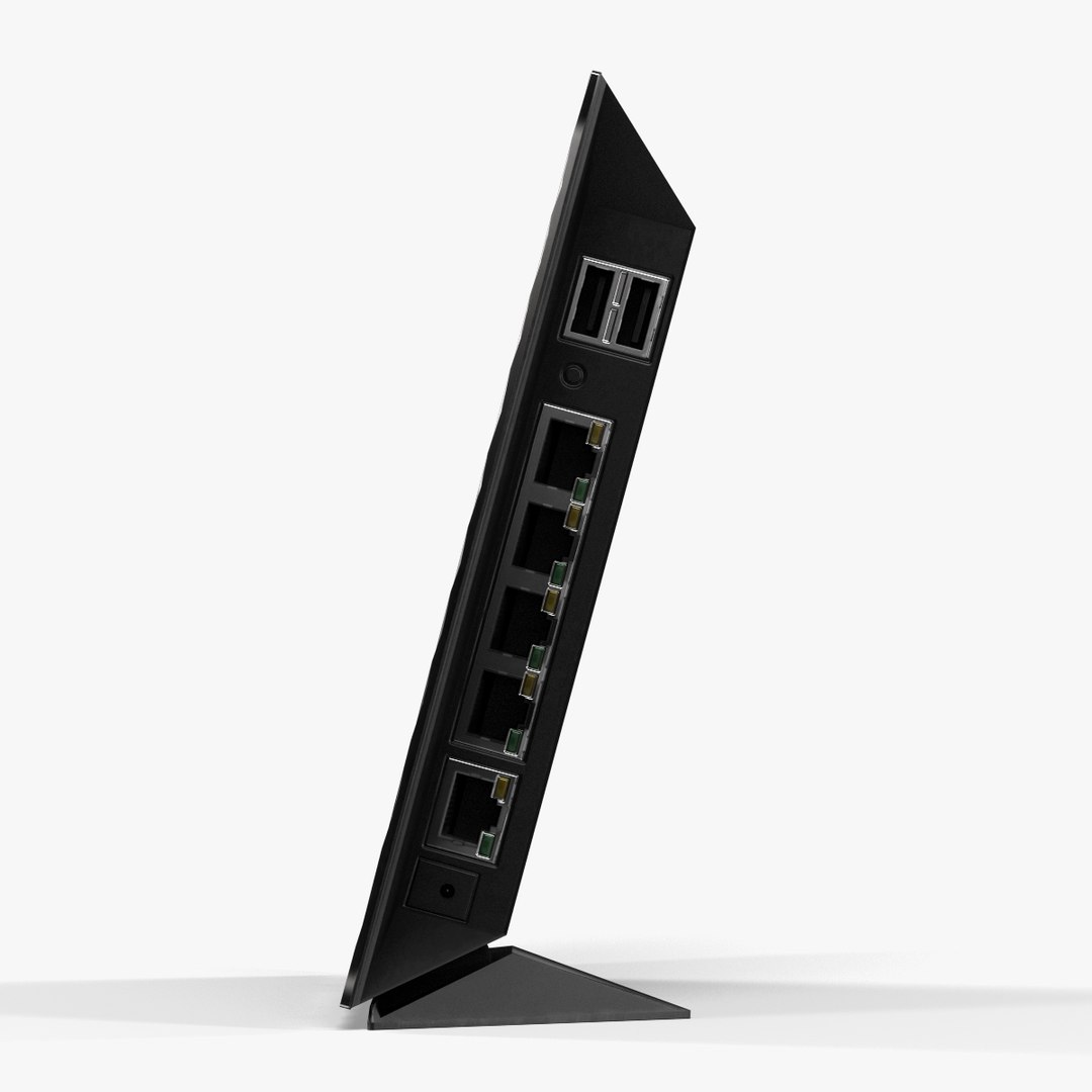 3d Model Low-poly Asus Rt-n56u Router