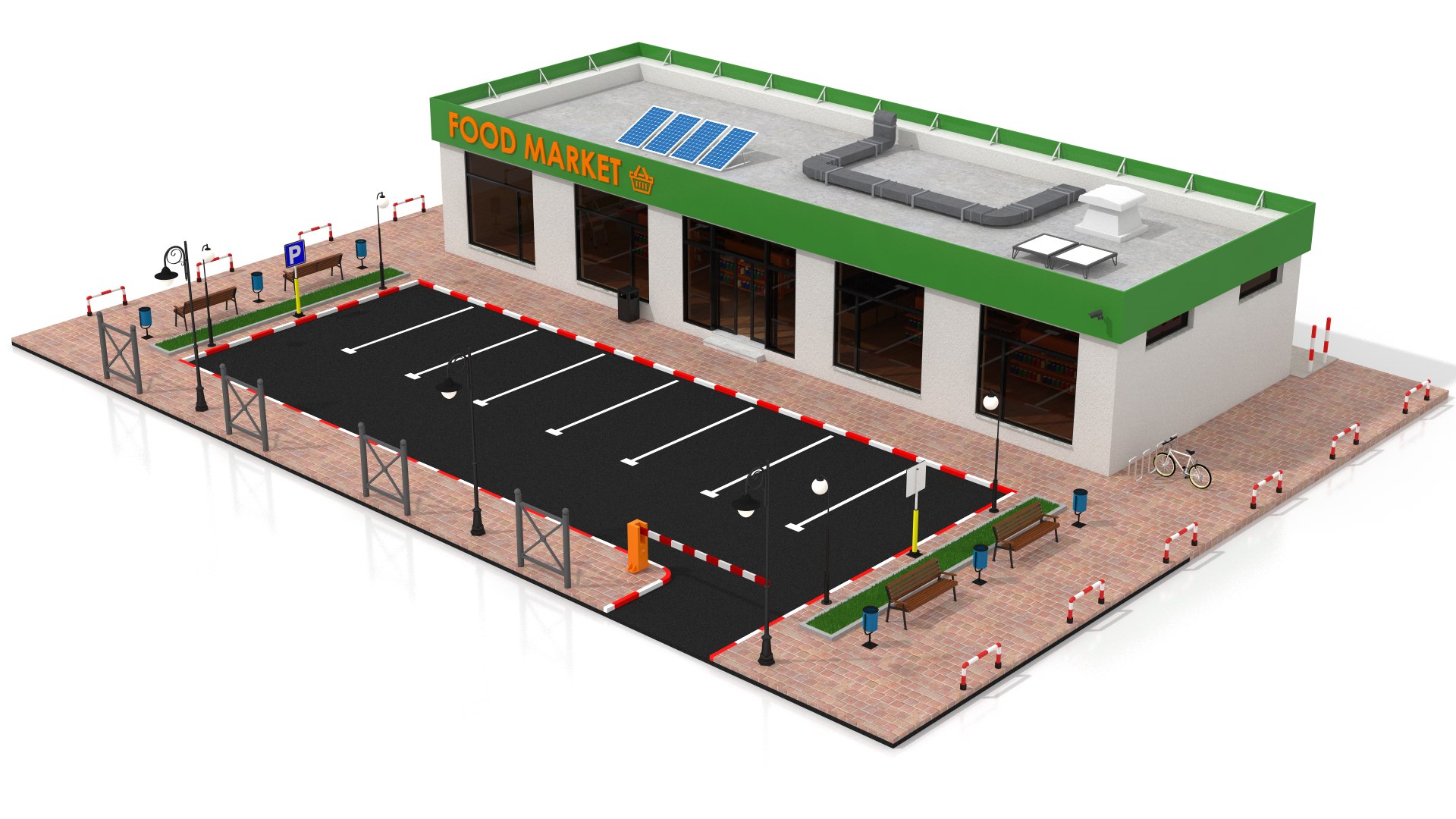 Supermarket Retail Store Modelo 3D - TurboSquid 1886912