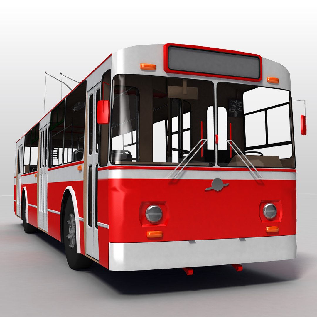 Bus Trolleybus Trolley 3d Model