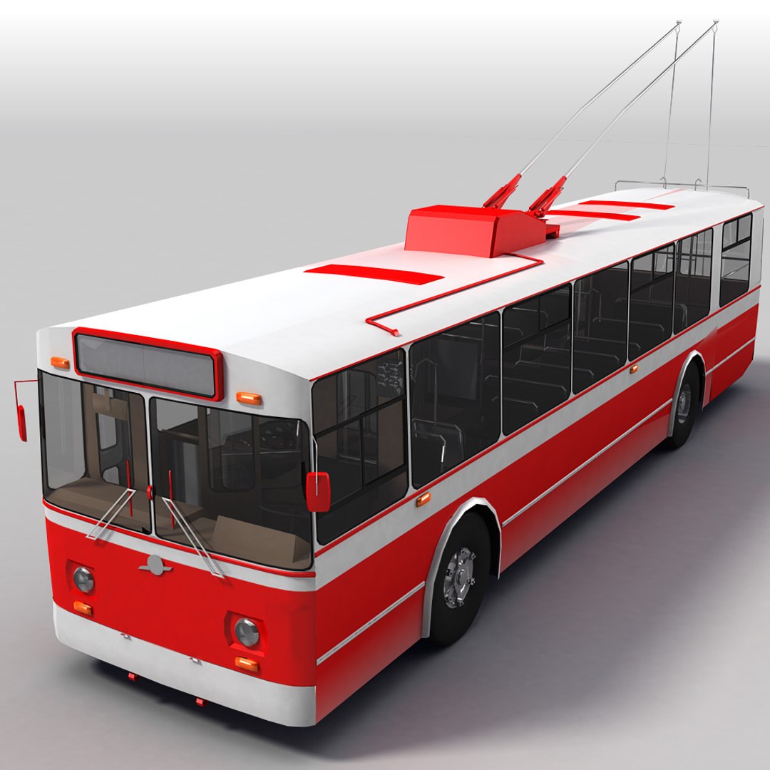 Bus Trolleybus Trolley 3d Model