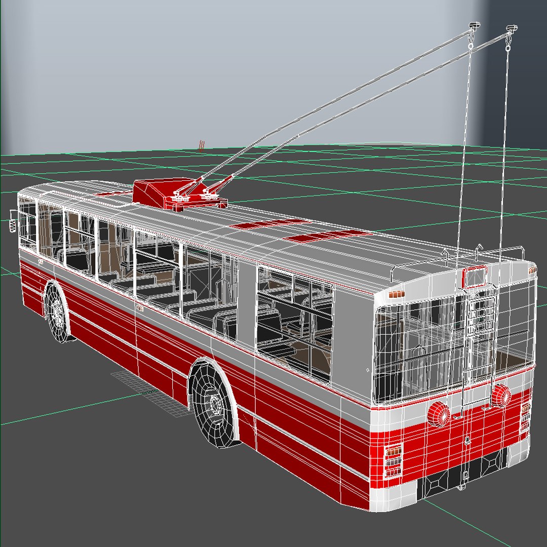 Bus Trolleybus Trolley 3d Model
