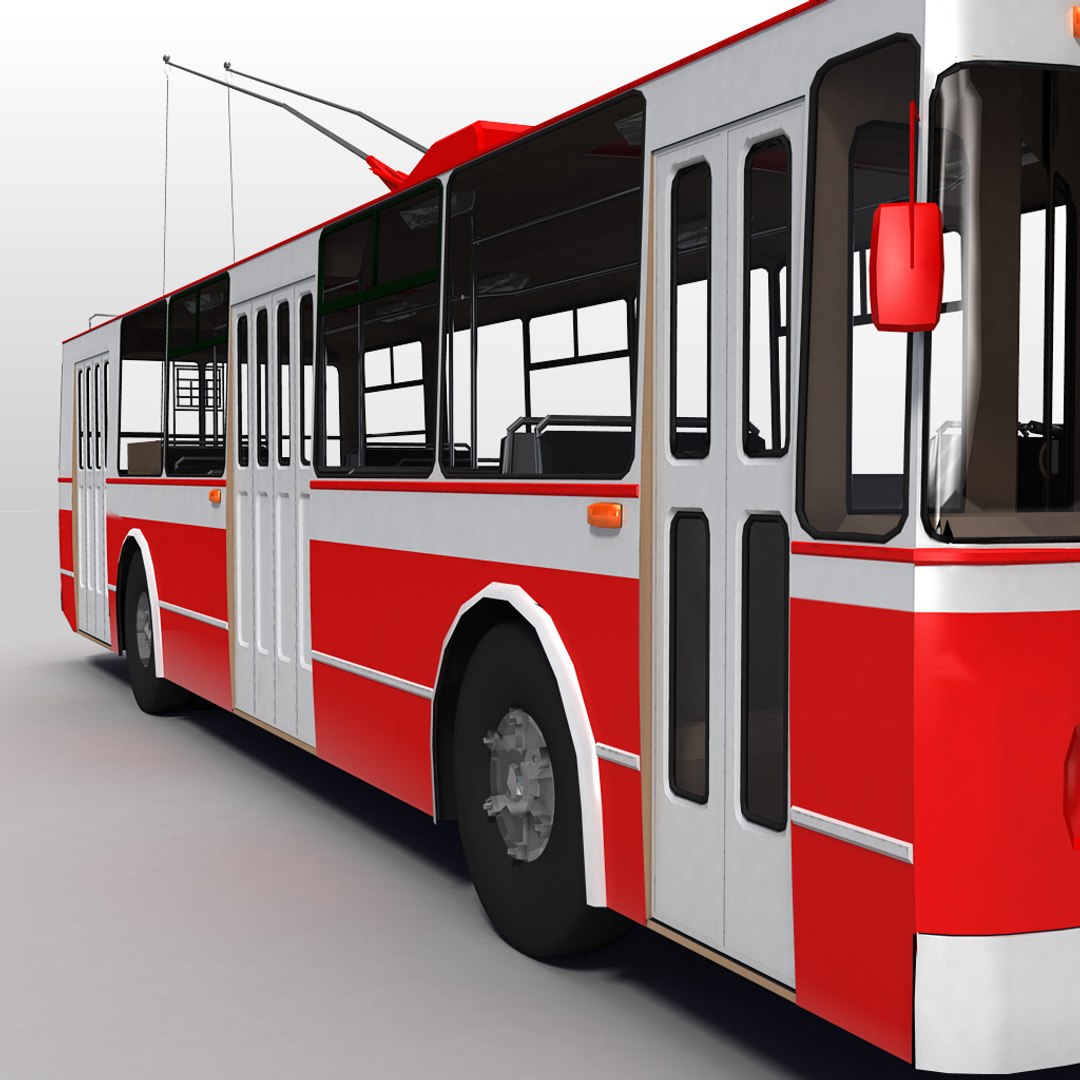 Bus Trolleybus Trolley 3d Model