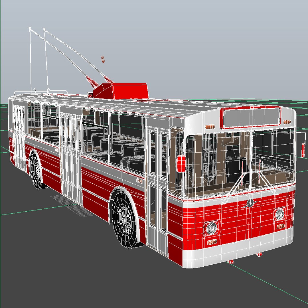 Bus Trolleybus Trolley 3d Model