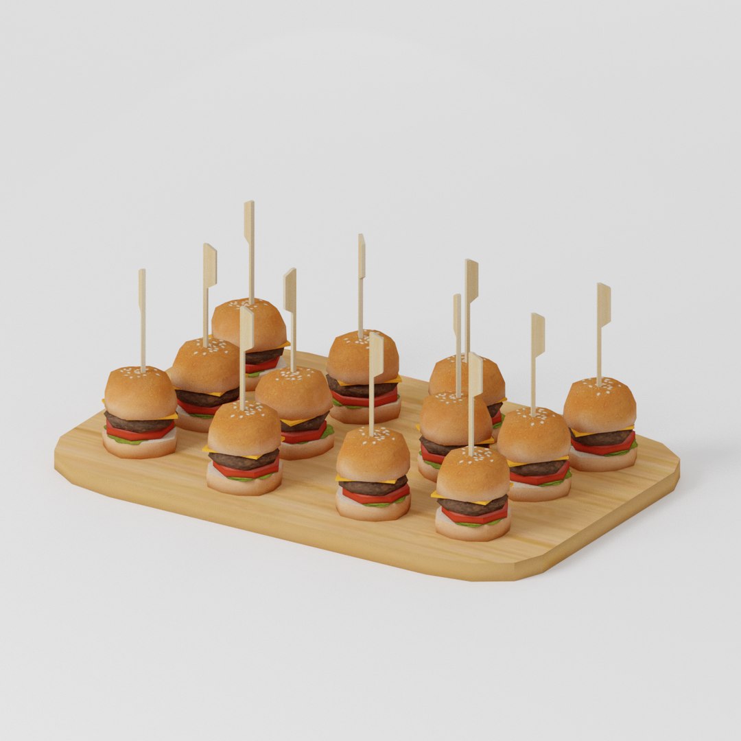 3D Mini Burger - TurboSquid 1440237