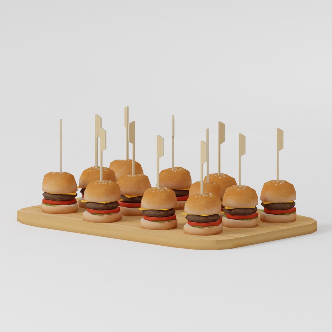 3D Mini Burger - TurboSquid 1440237