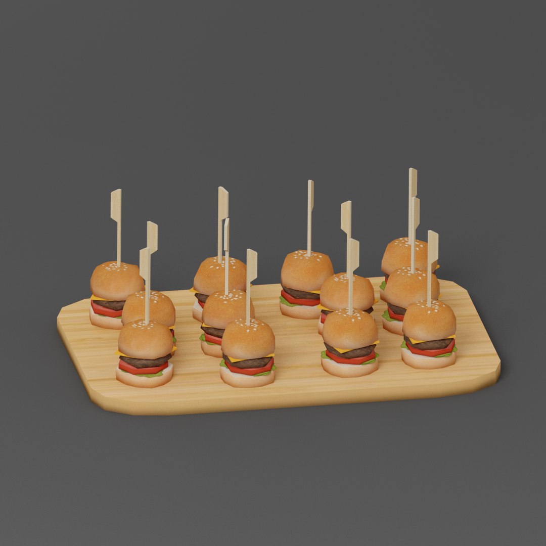 3D Mini Burger - TurboSquid 1440237