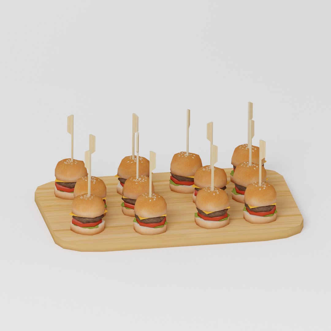 3D Mini Burger - TurboSquid 1440237
