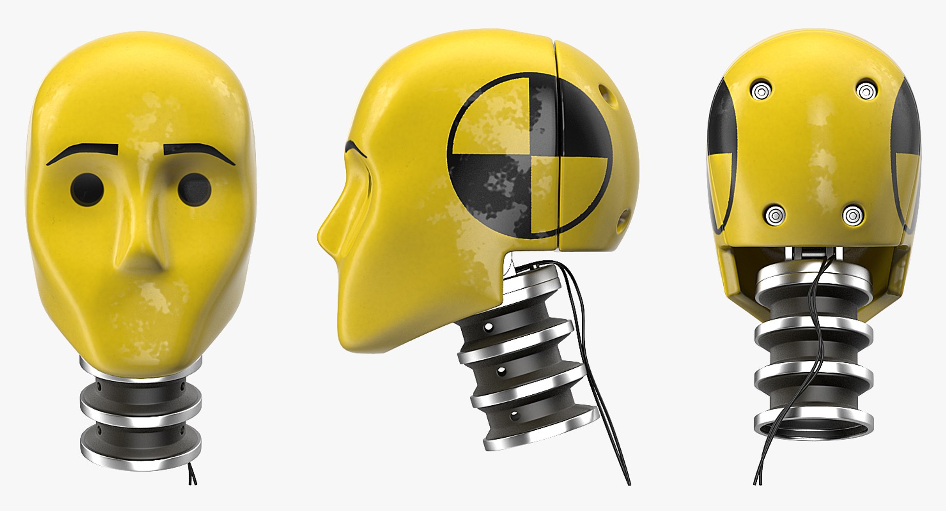 Crash Test Dummy Head 3D Model - TurboSquid 1359655