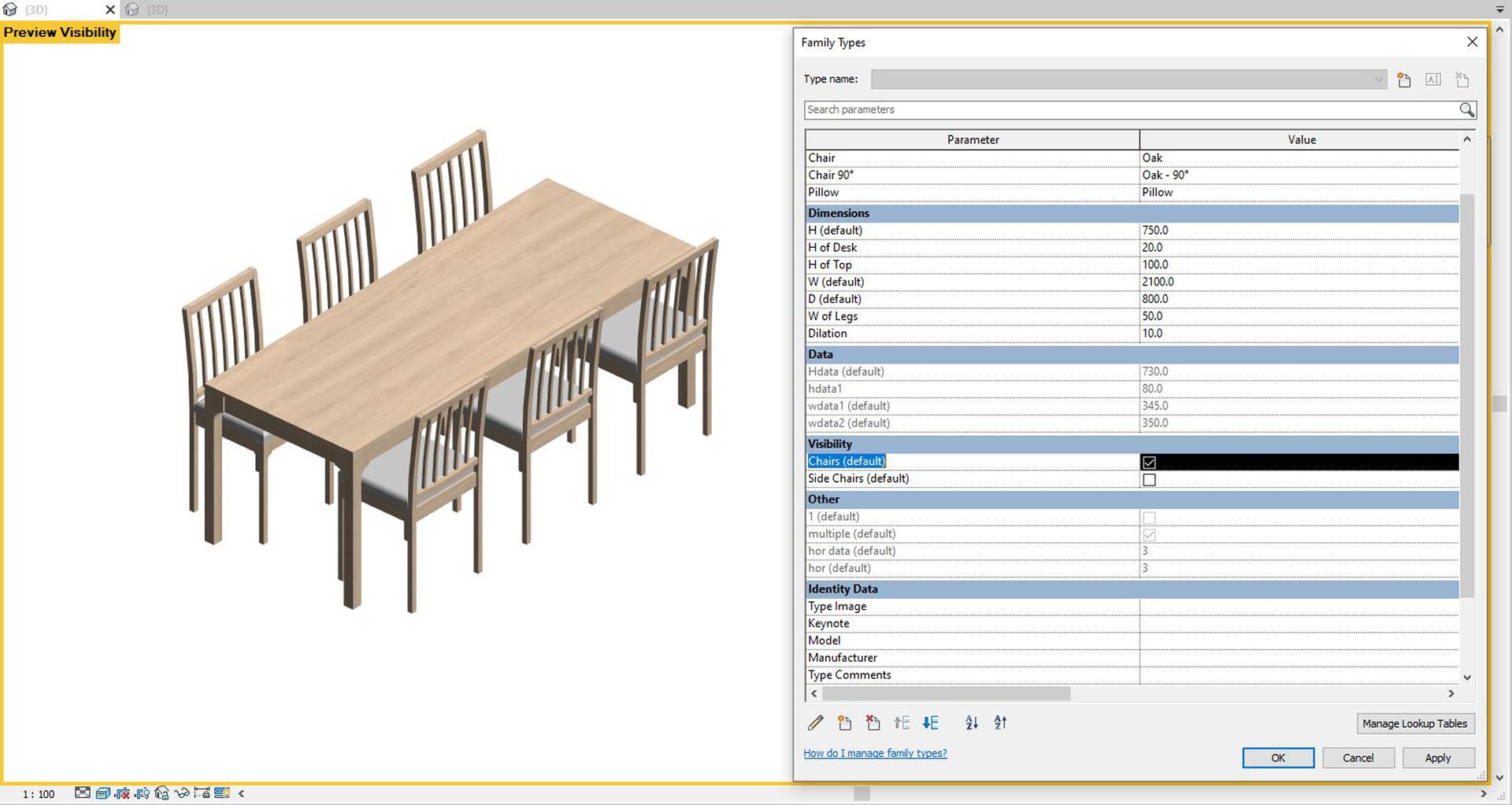 3D Dining Table Ikea EKEDALEN - Full Parametric Revit Family ...