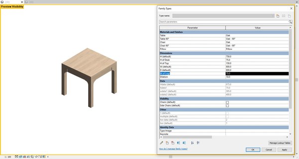 modelo 3d Dining Table Ikea EKEDALEN - Full Parametric Revit Family ...