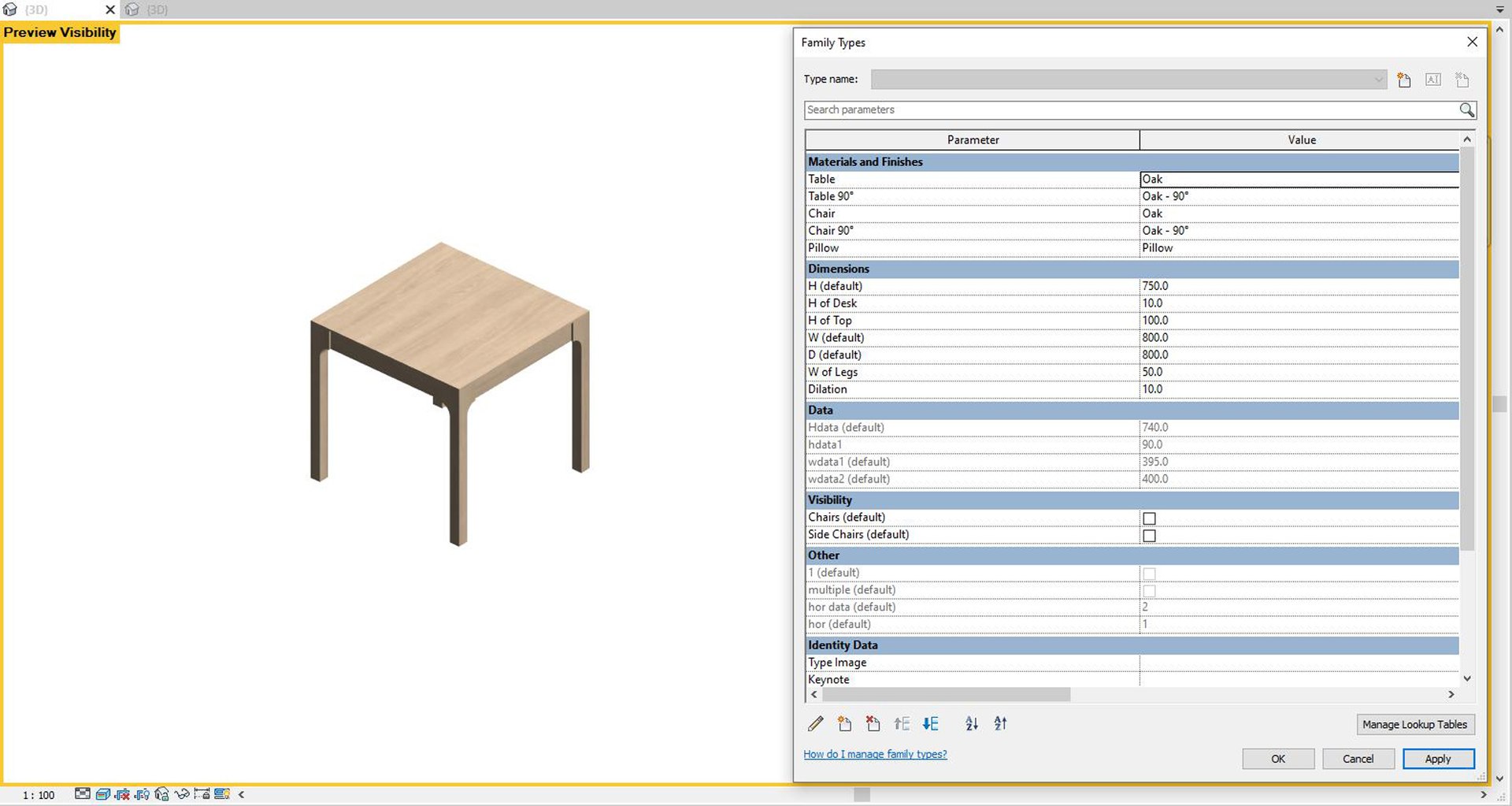 3D Dining Table Ikea EKEDALEN - Full Parametric Revit Family ...