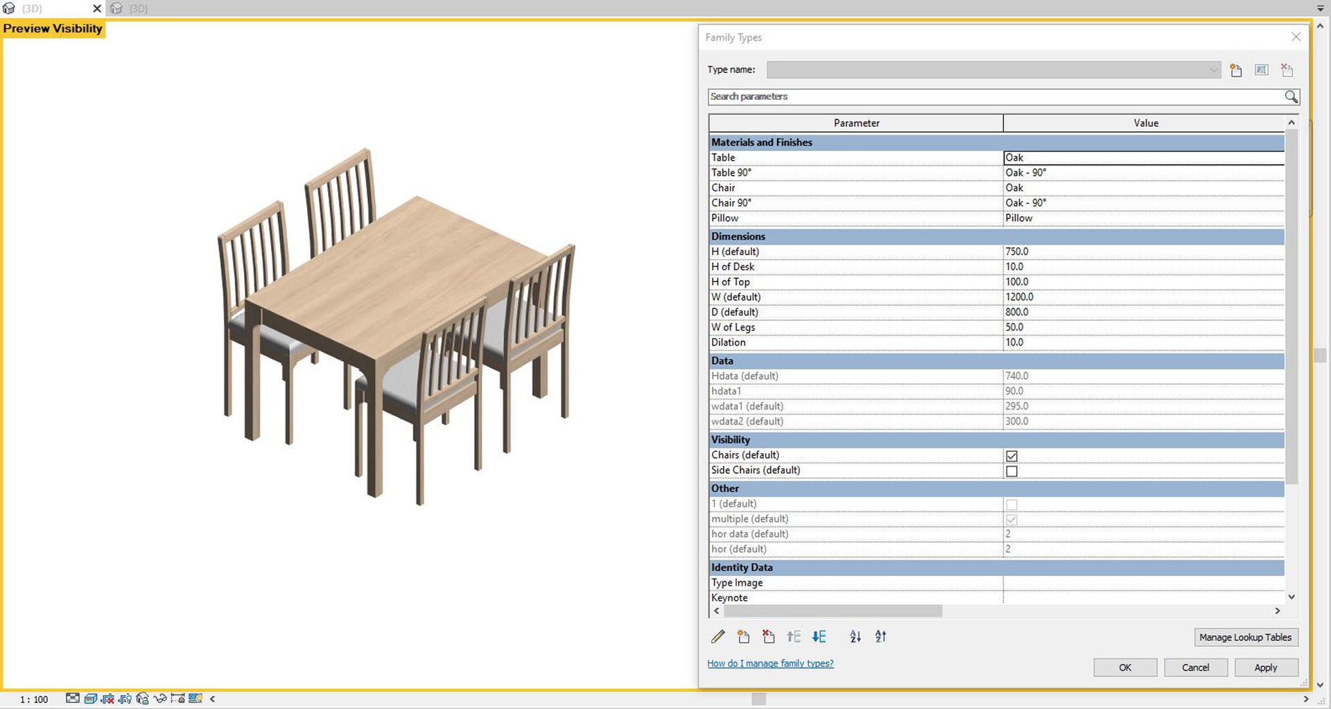 3D Dining Table Ikea EKEDALEN - Full Parametric Revit Family ...