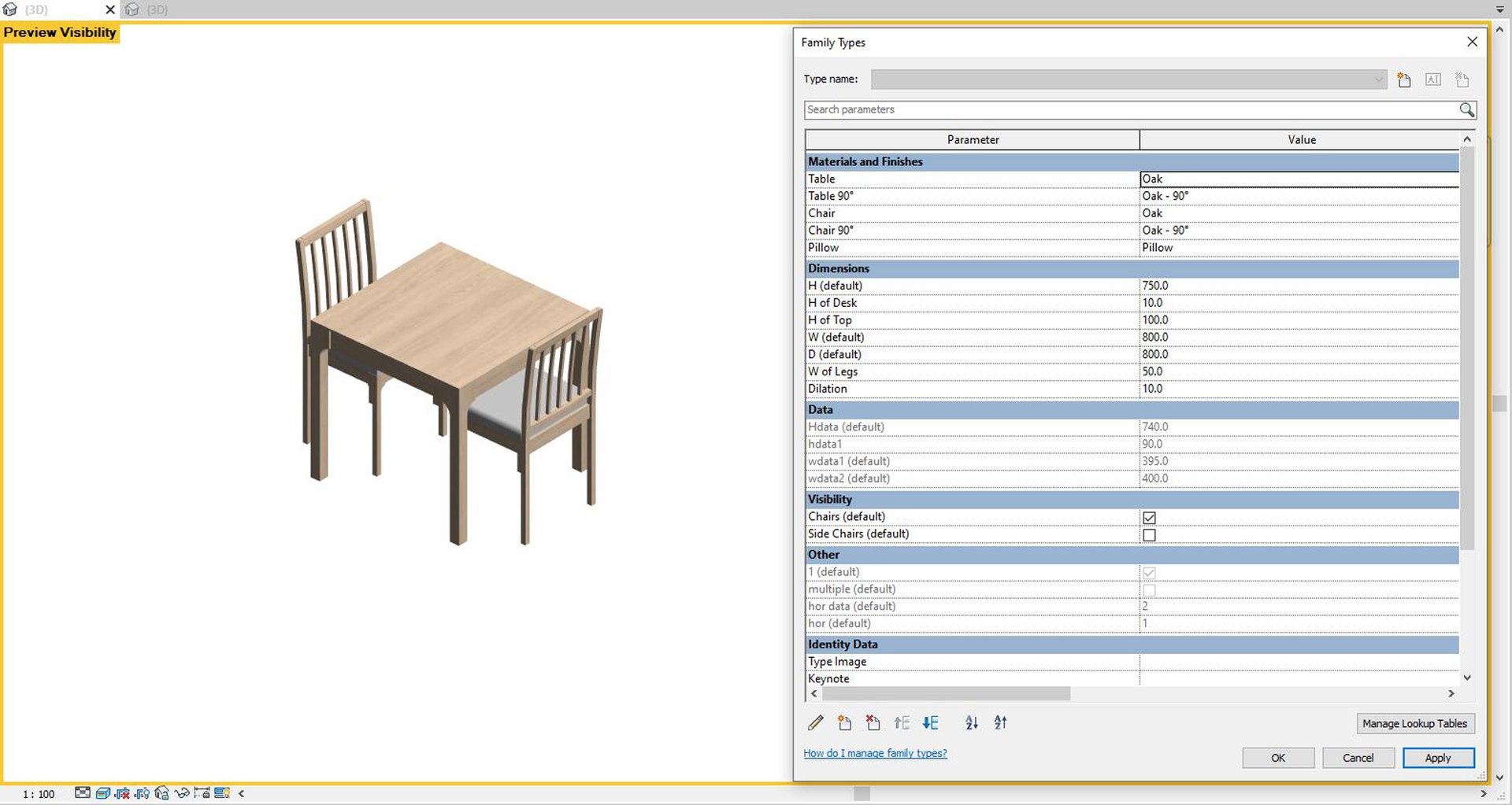 3D Dining Table Ikea EKEDALEN - Full Parametric Revit Family ...