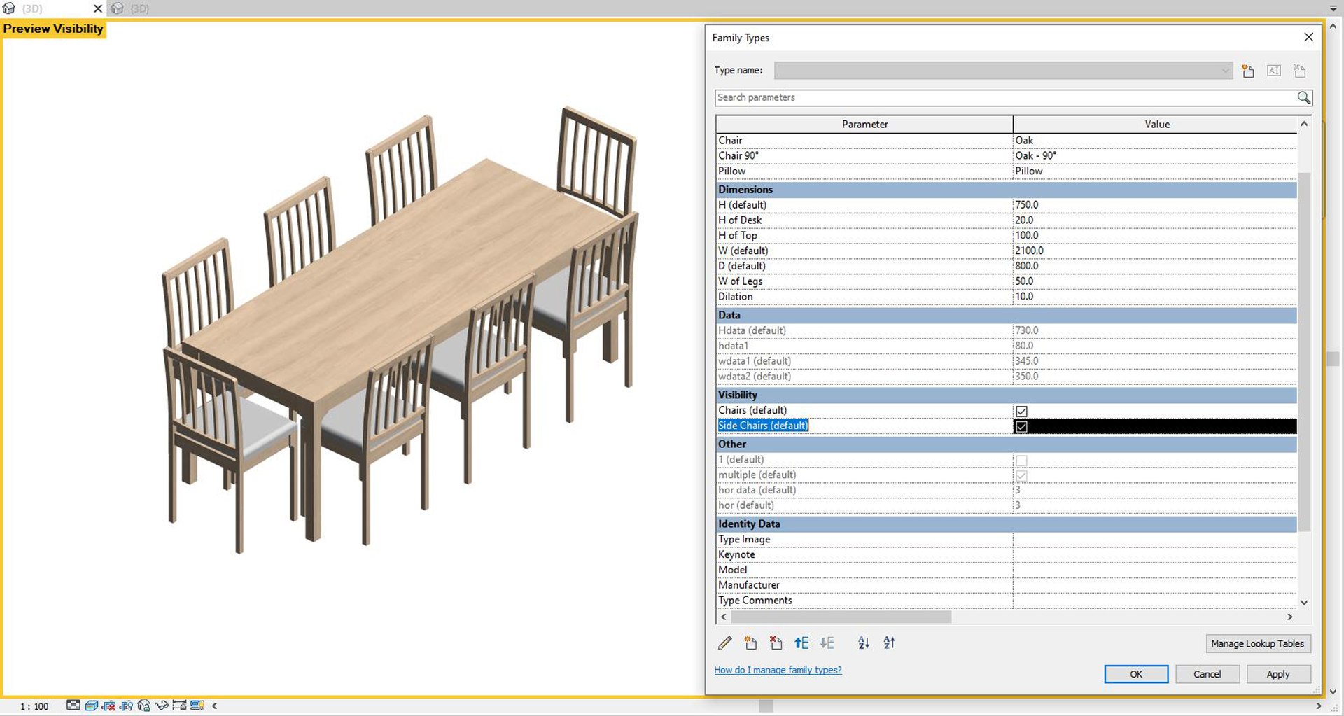 3D Dining Table Ikea EKEDALEN - Full Parametric Revit Family ...