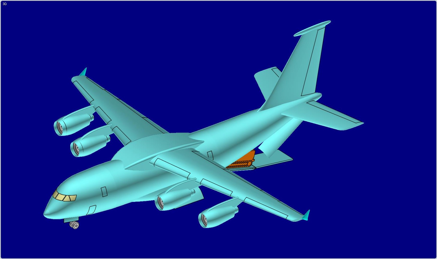 3ds Max Antonov An-188 Speculative Aircraft