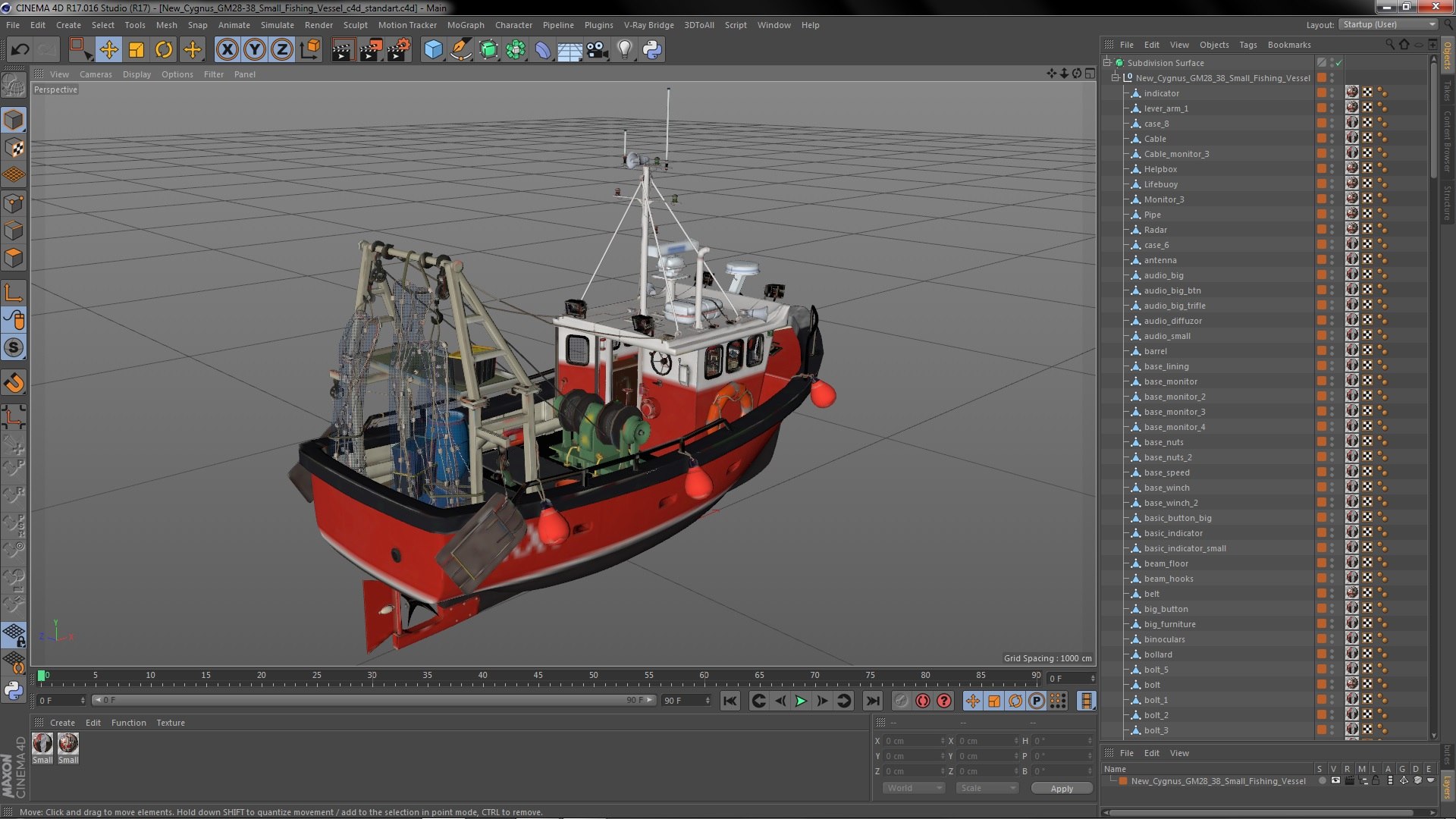 3D New Cygnus GM28-38 Small Fishing Vessel Model - TurboSquid 2063599