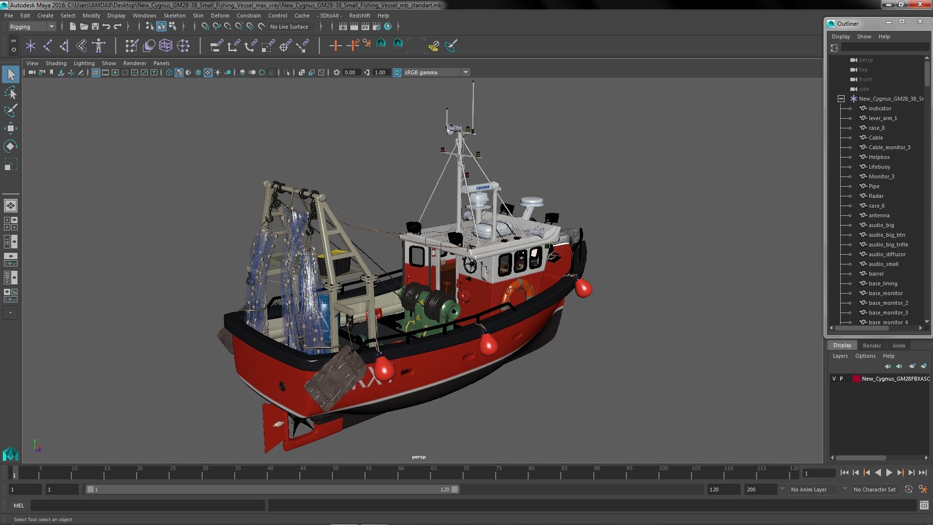 3D New Cygnus GM28-38 Small Fishing Vessel Model - TurboSquid 2063599