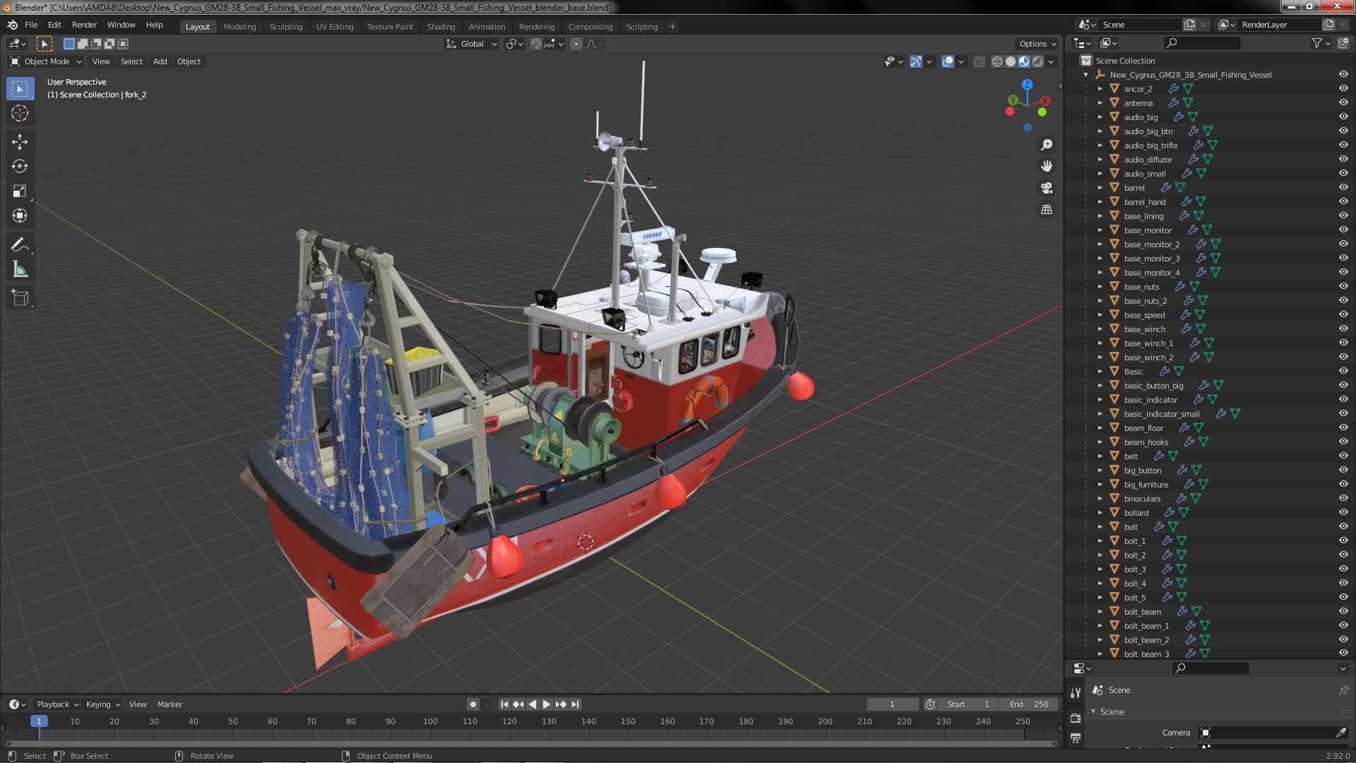 3D New Cygnus GM28-38 Small Fishing Vessel Model - TurboSquid 2063599