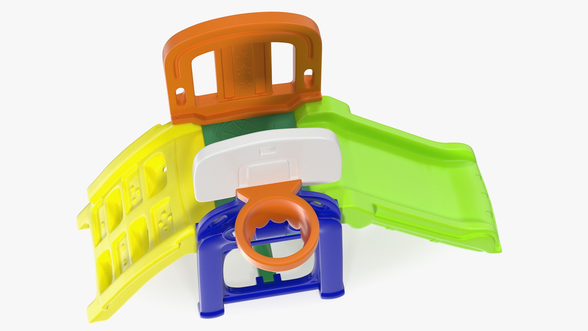 Plastic kids slide basketball hoop 3D model - TurboSquid 1553774