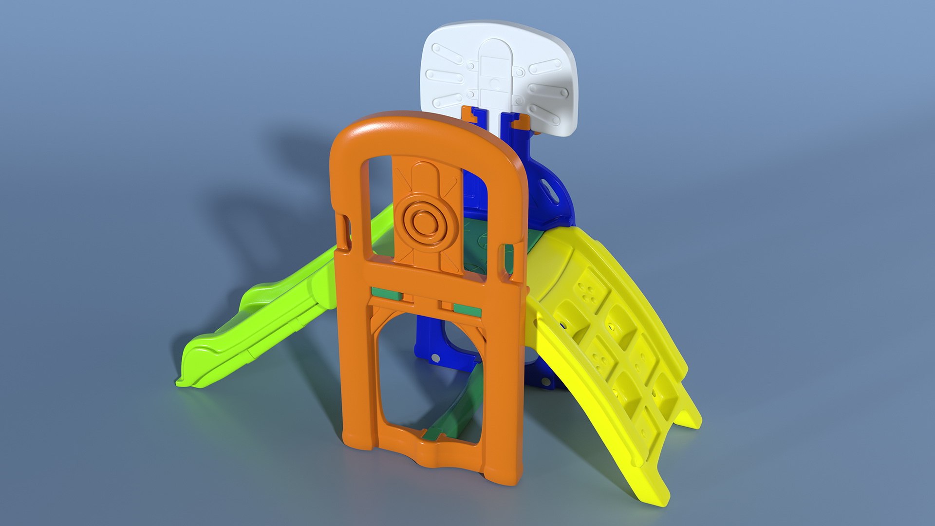 Plastic kids slide basketball hoop 3D model - TurboSquid 1553774