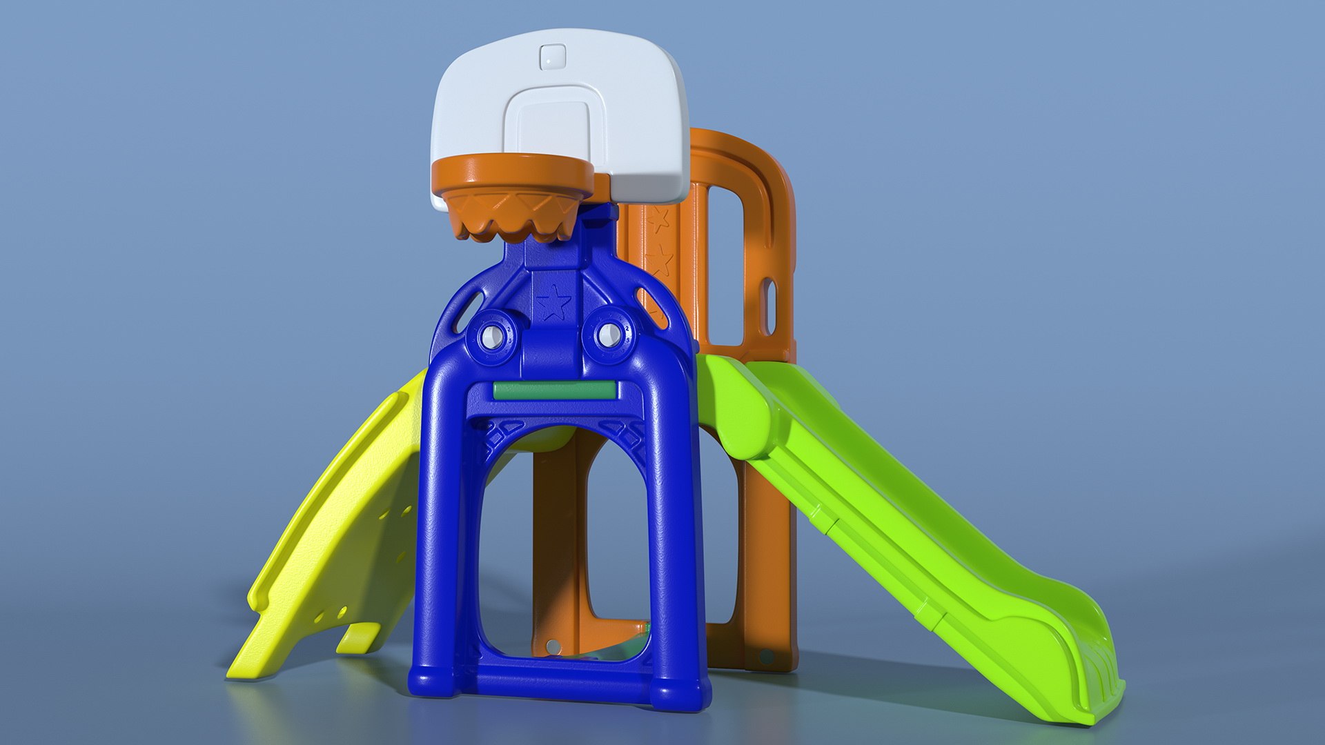 Plastic kids slide basketball hoop 3D model - TurboSquid 1553774