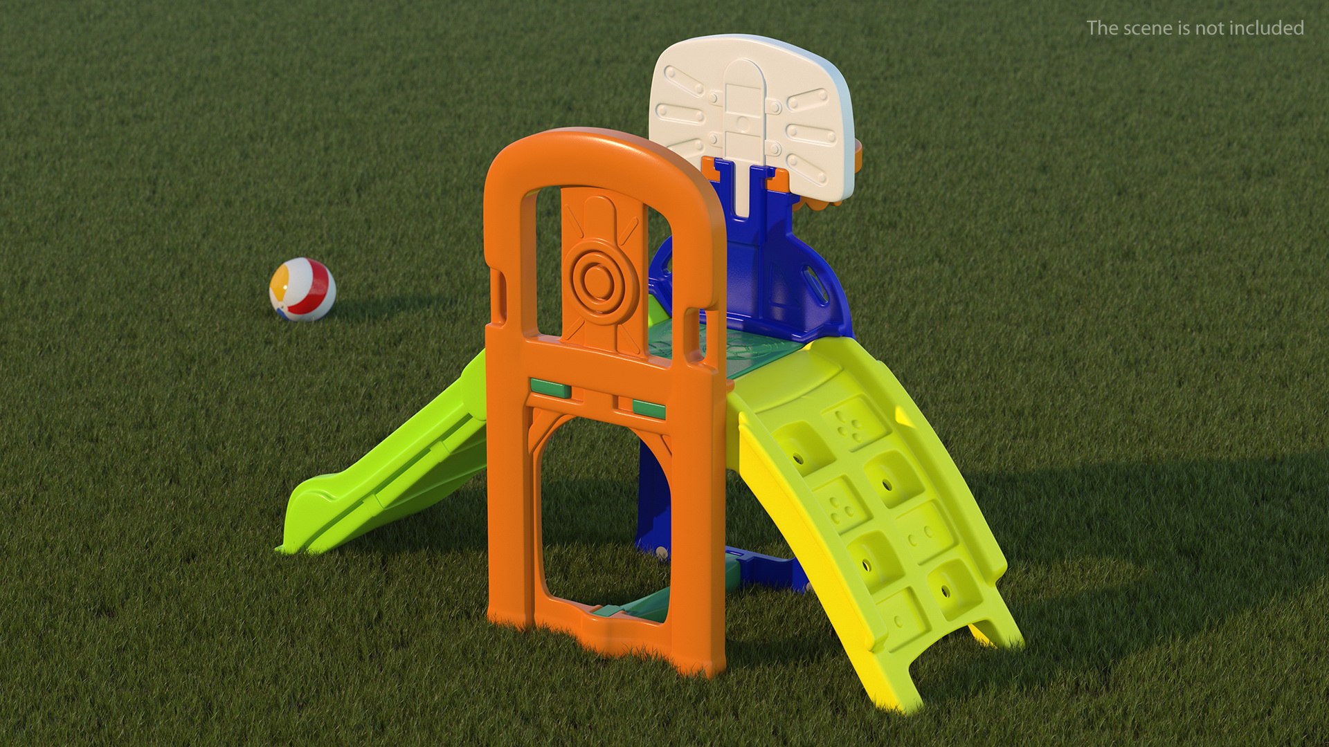 Plastic kids slide basketball hoop 3D model - TurboSquid 1553774