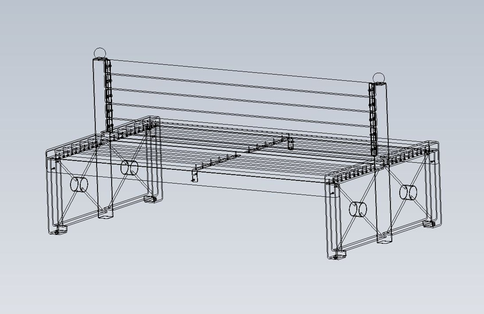 Free Bench Double 3D Model - TurboSquid 1507445