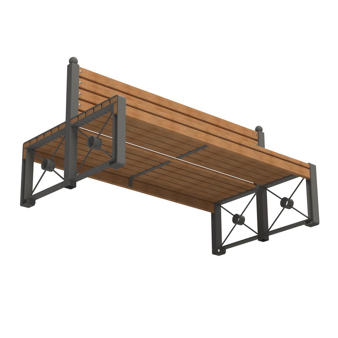 Free Bench Double 3D Model - TurboSquid 1507445