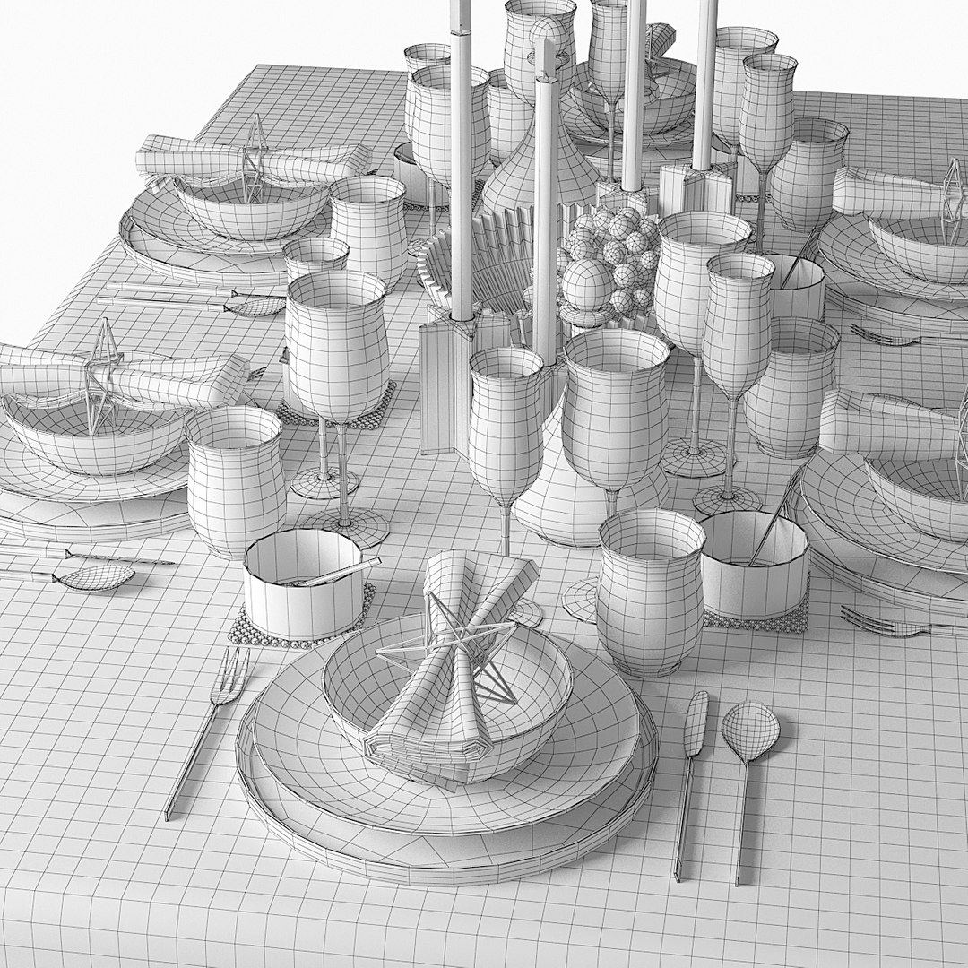 3D Model Table Setting - TurboSquid 1222003