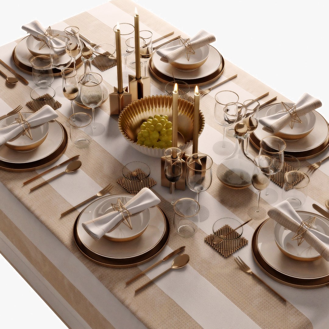 3D Model Table Setting - TurboSquid 1222003