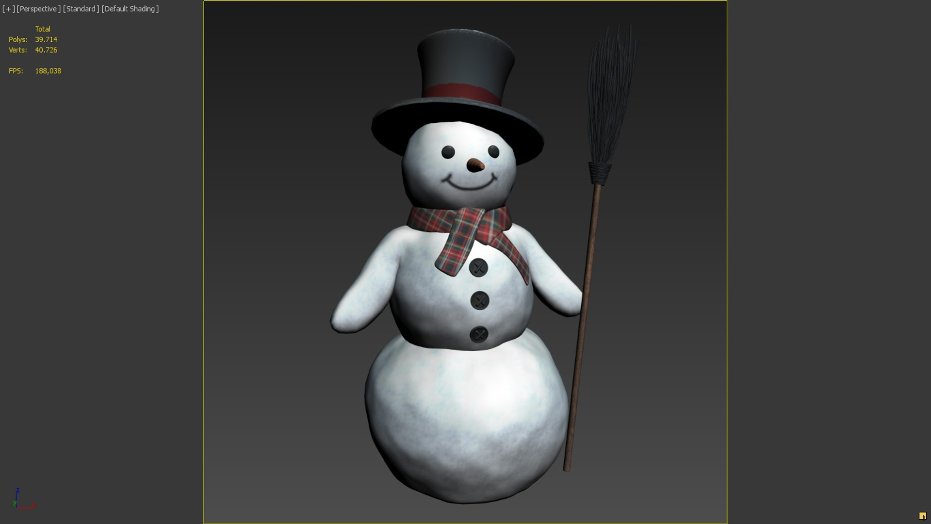 Snowman snow man 3D model - TurboSquid 1345445