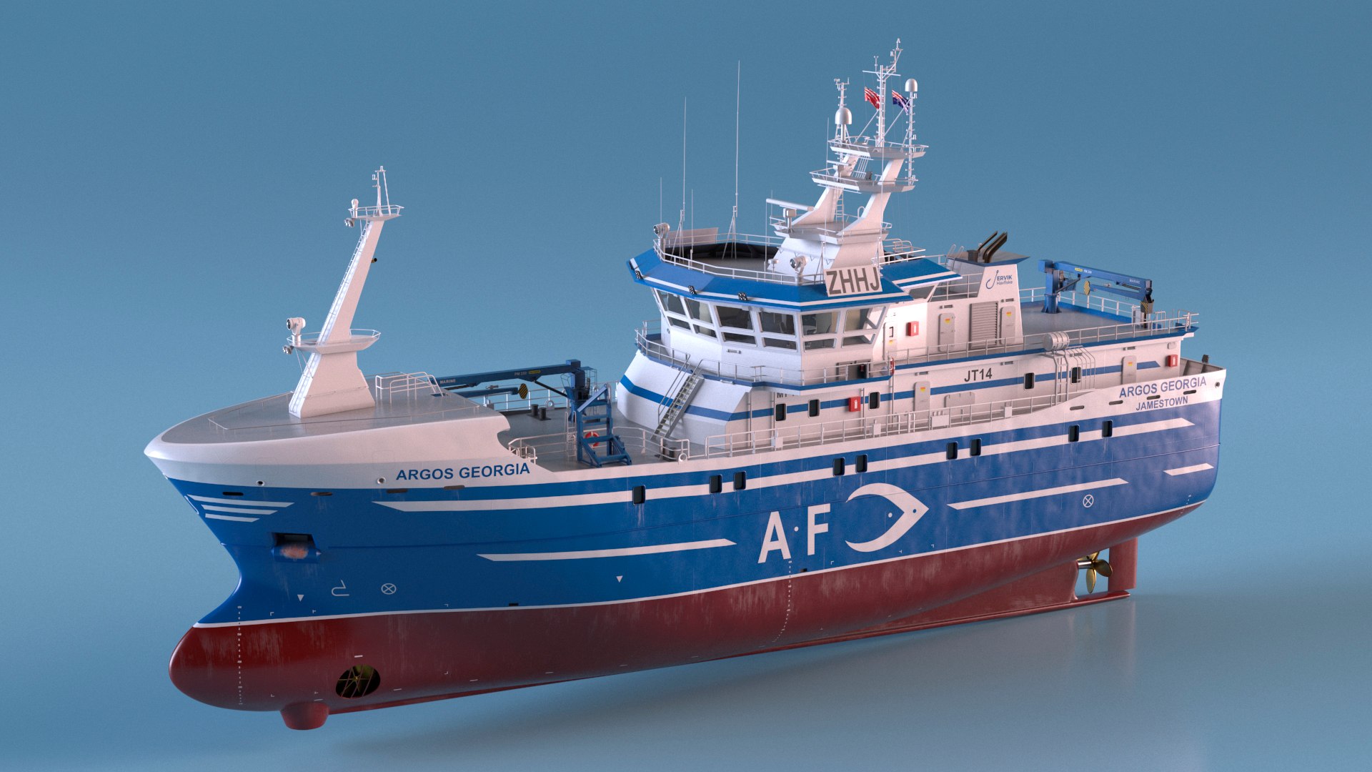 3D Model Argos Georgia Longline Fishing Vessel - TurboSquid 2441484
