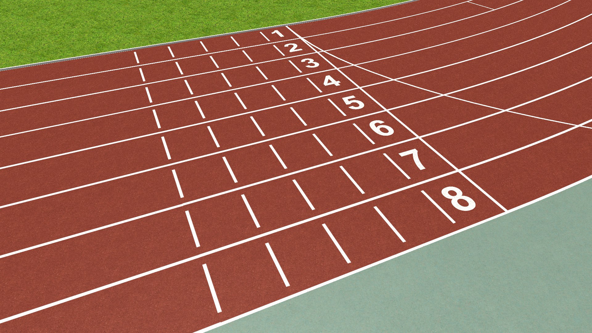 3D Athletic Track And Sectors Model - TurboSquid 2262744
