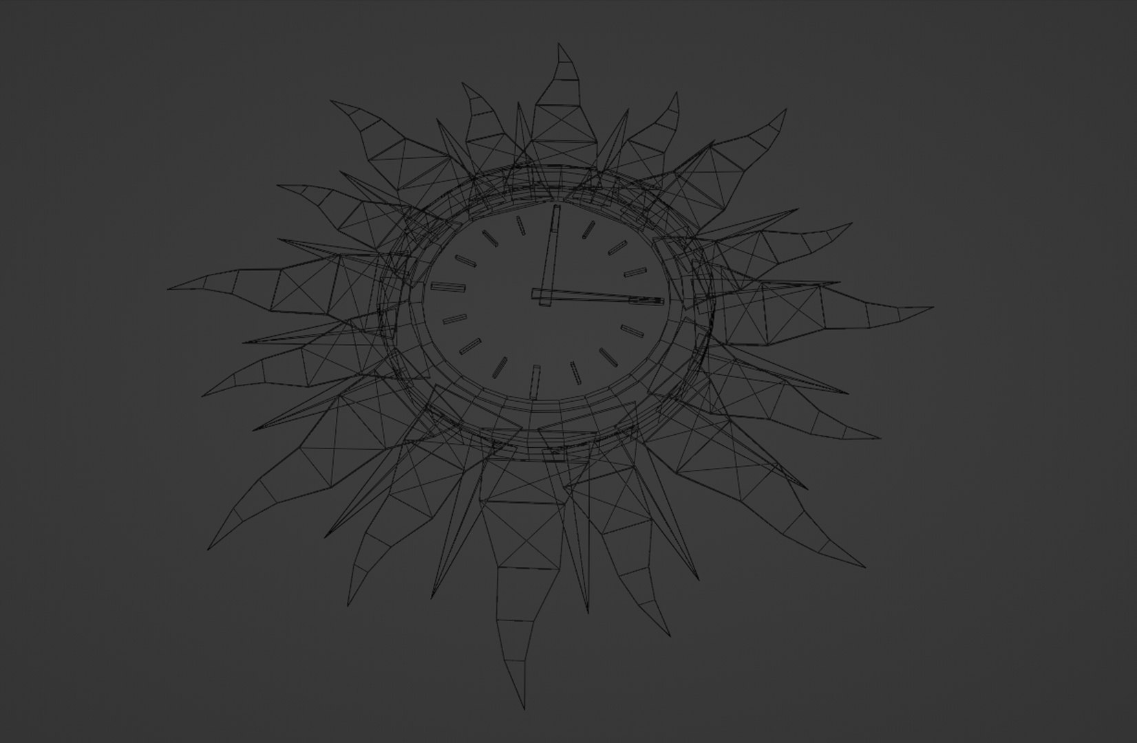 Art Deco Sun Clock 3D Model - TurboSquid 1938735