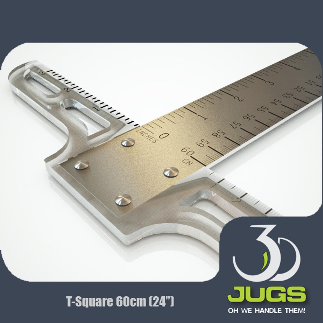 T Square 60cm 3d Model