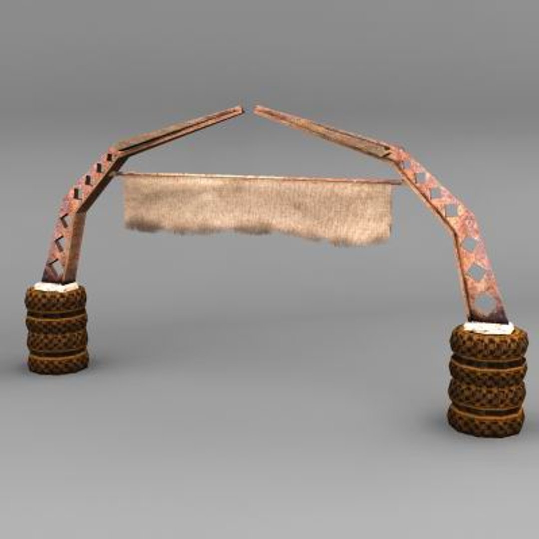 race track set meshes 3d model