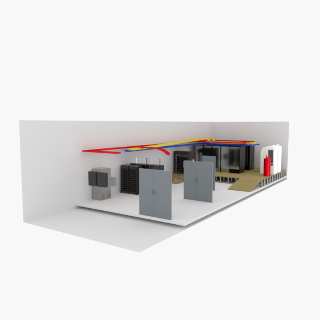 Server Room 3D Model - TurboSquid 1301419