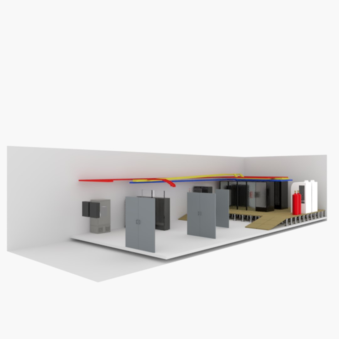 Server Room 3D Model - TurboSquid 1301419