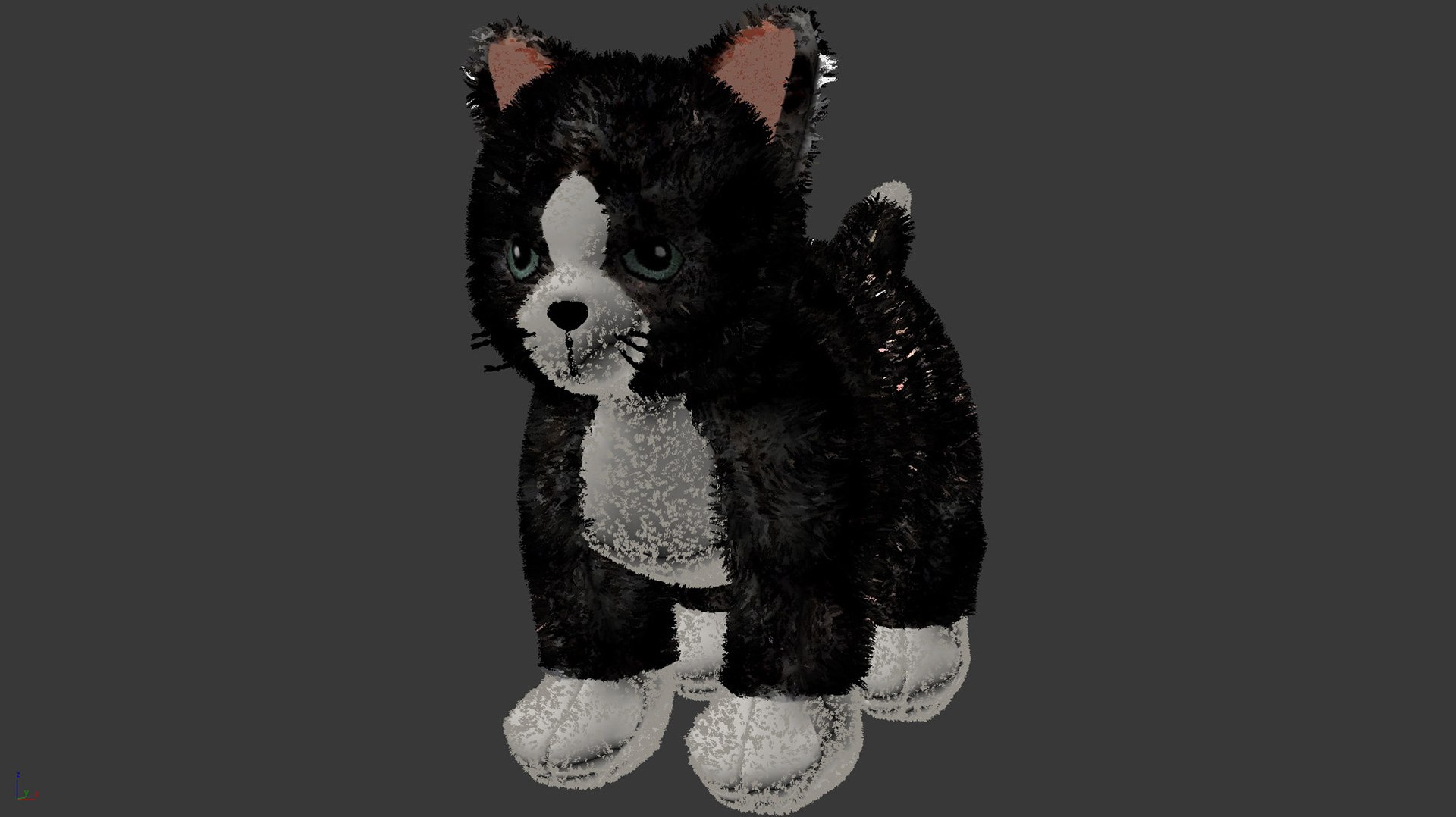 LILLEPLUTT Soft Toy Cat Gray White 3D Model - TurboSquid 1872403