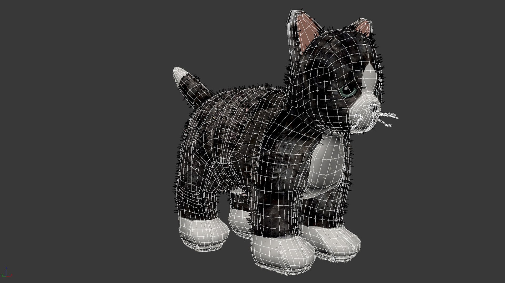 LILLEPLUTT Soft Toy Cat Gray White 3D Model - TurboSquid 1872403