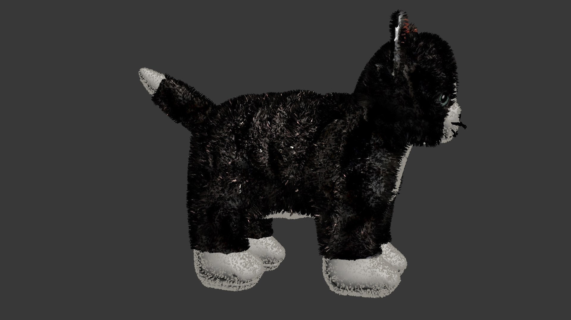 LILLEPLUTT Soft Toy Cat Gray White 3D Model - TurboSquid 1872403