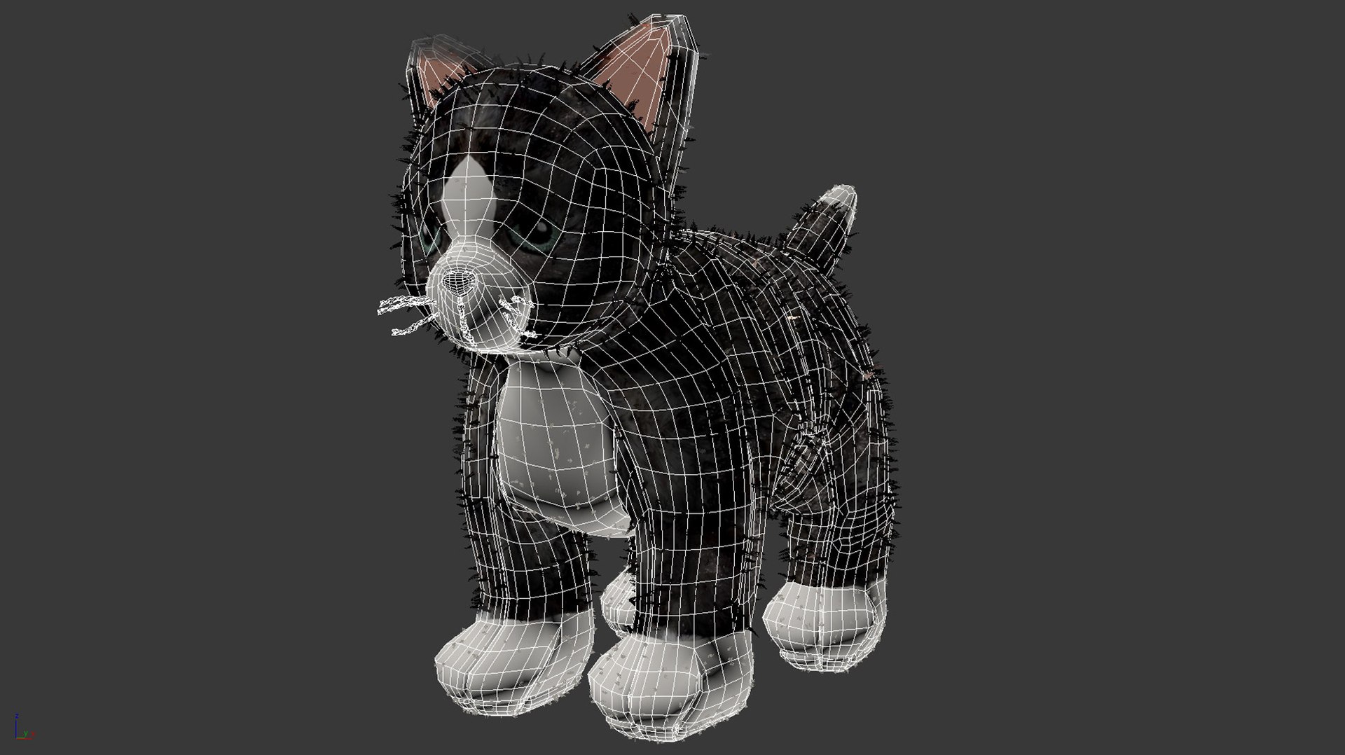 LILLEPLUTT Soft Toy Cat Gray White 3D Model - TurboSquid 1872403