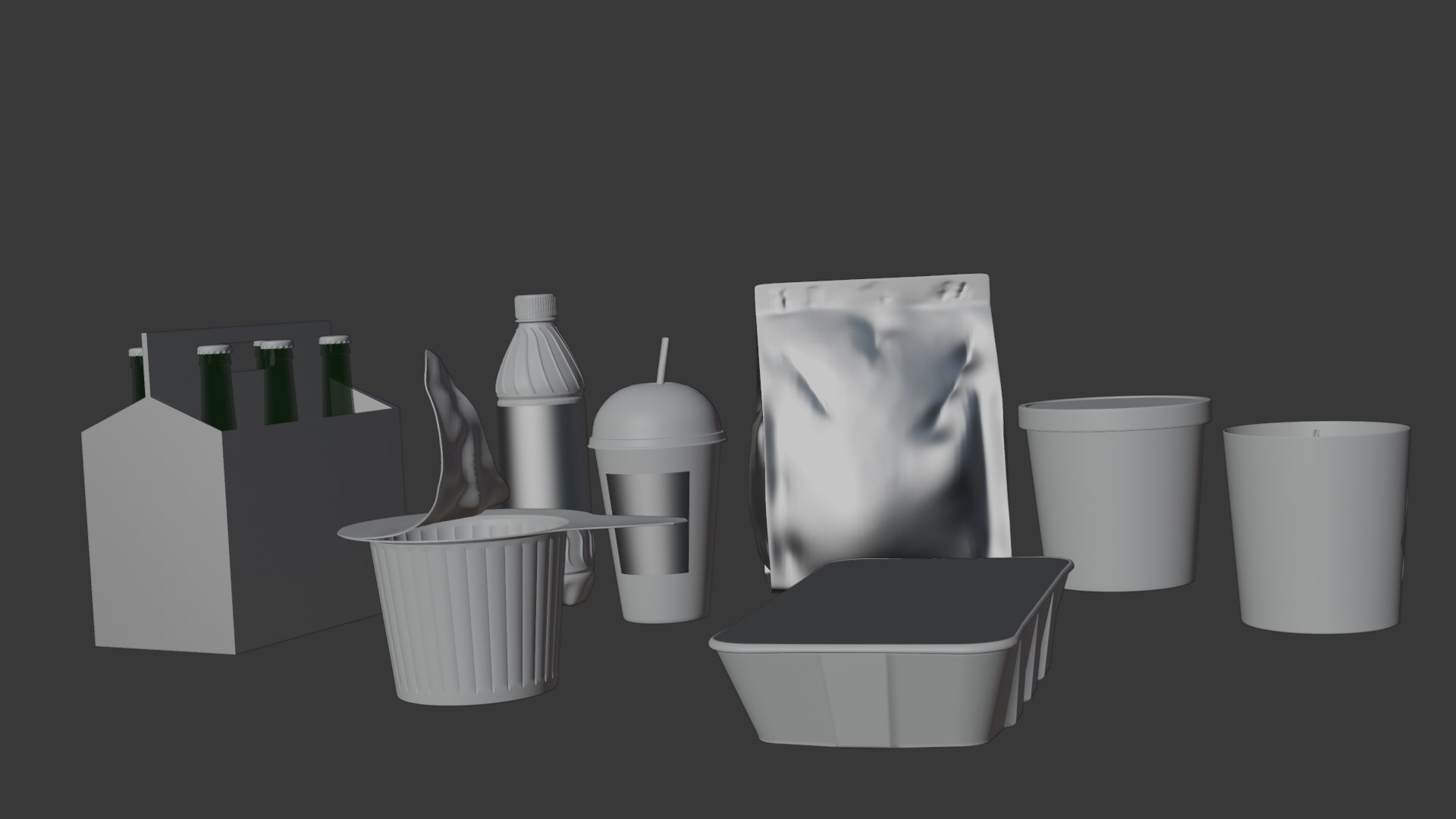 3D Food And Beverages Packaging - TurboSquid 2349015