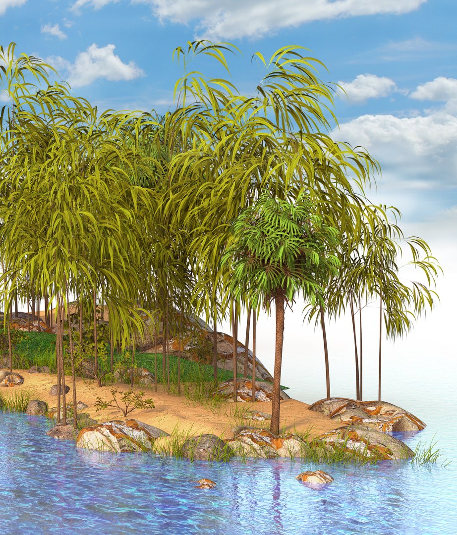 3D Bamboo Island - TurboSquid 1400450