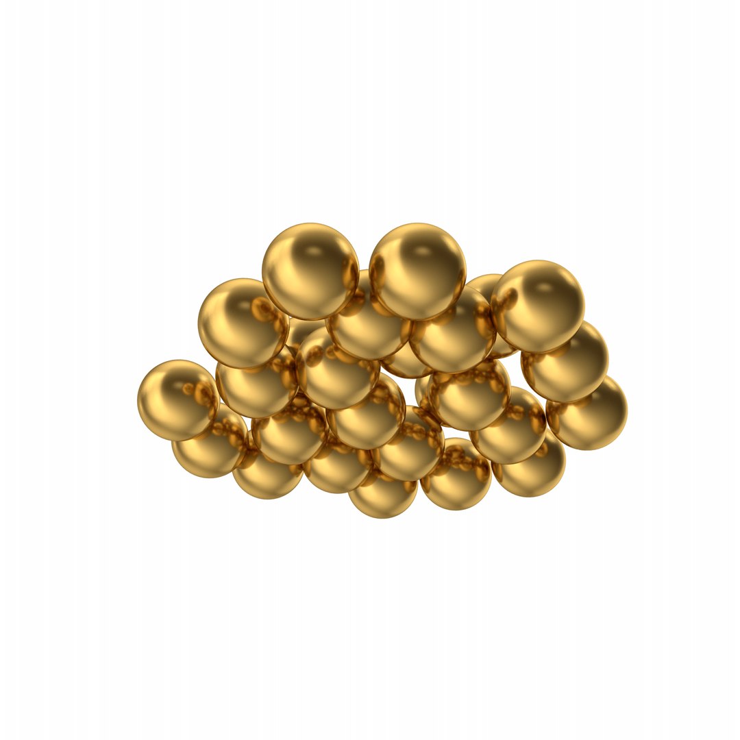 3D Pile Of Gold Balls Model - TurboSquid 1841579