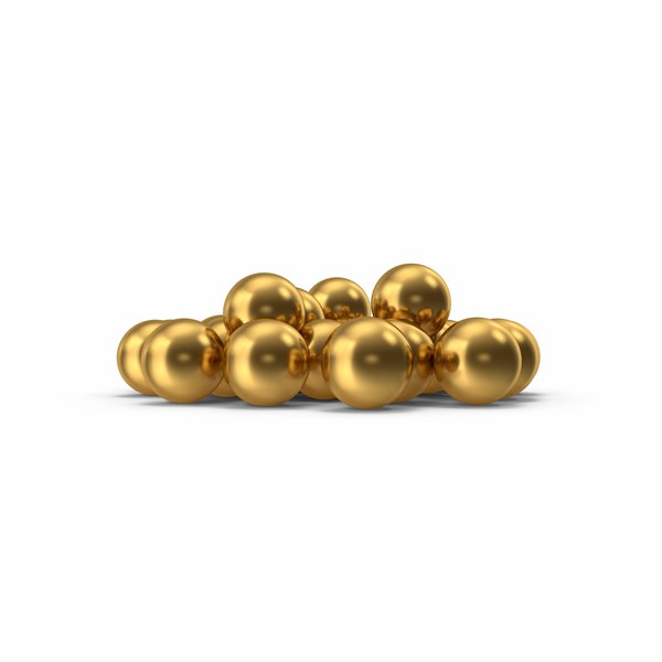 3D Pile Of Gold Balls model - TurboSquid 1841579