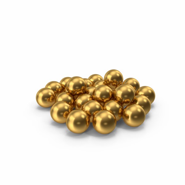 3D Pile Of Gold Balls model - TurboSquid 1841579